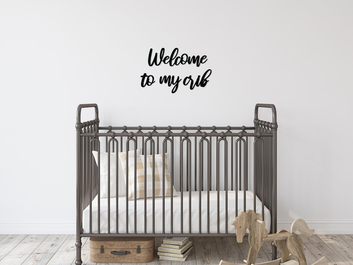 Welcome To My Crib Wooden Sign - Liz's Wood Designs – Liz Wengerd