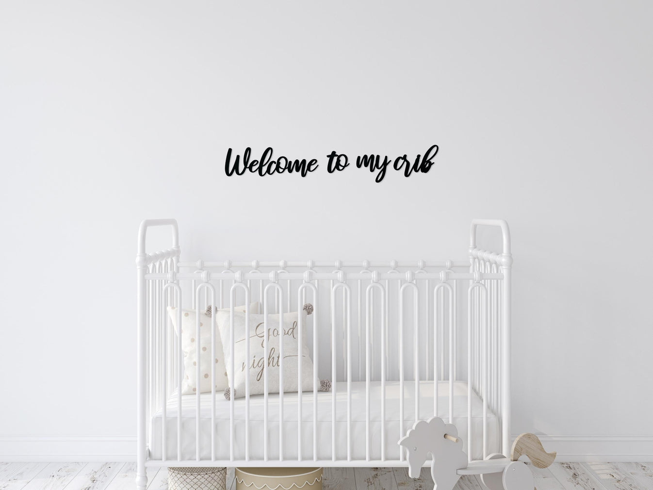 Welcome To My Crib Wooden Sign - Liz's Wood Designs – Liz Wengerd