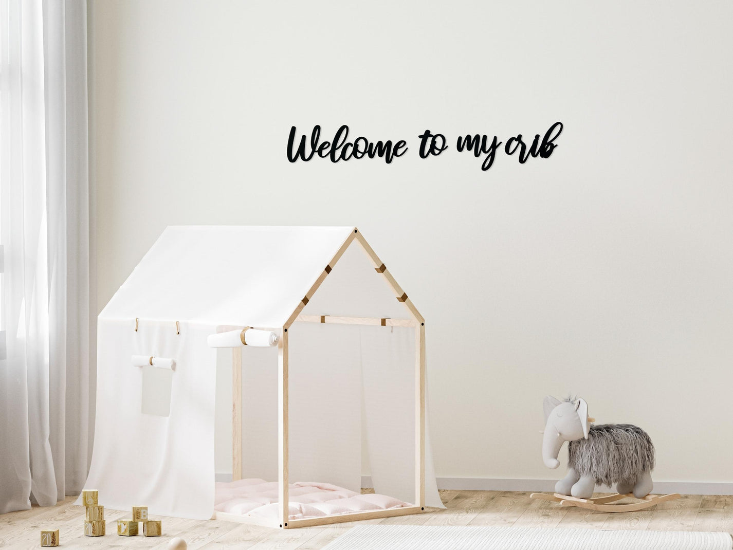 Welcome To My Crib Wooden Sign - Liz's Wood Designs – Liz Wengerd